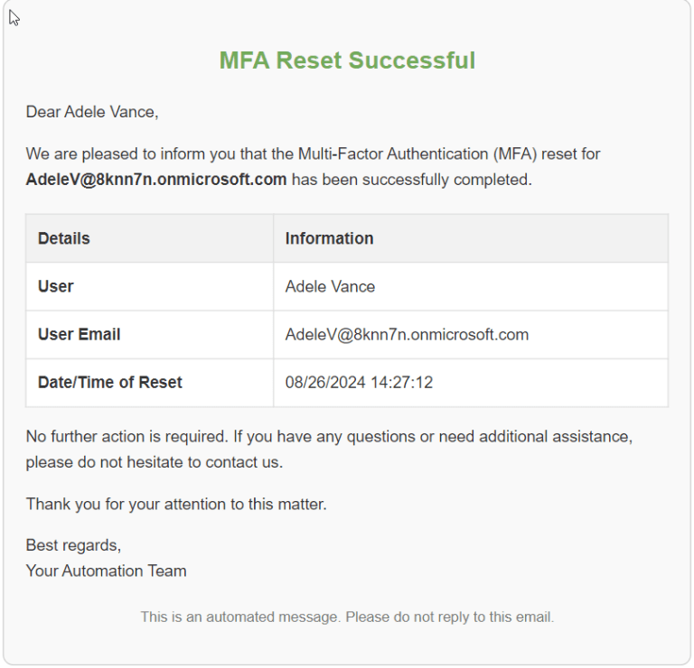 Reset Microsoft Authentication Methods – Powershell Works